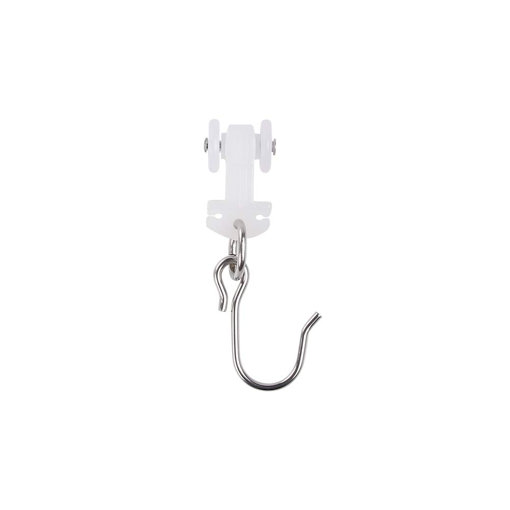 SOLOKOS Curtain Track Glider Roller Hooks for Room Divider Ceiling Track Set(10-Pack Roller Hooks