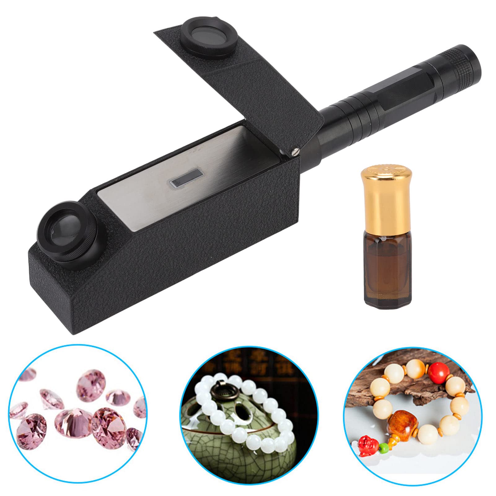Hyuduo Other Garden Tools Portable Refractometer 1.30 to 1.81 Quick Identification High Accuracy Refractometer Kit for Jewelry Home Gardening