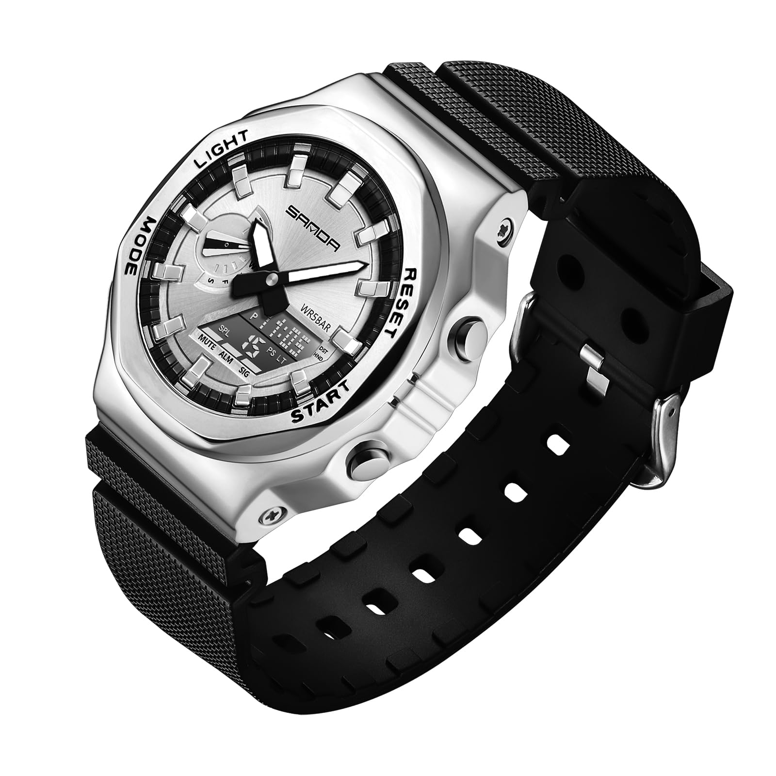 FORSINING Sports Watches for Men Military Waterproof Watches Analog Digital Electronic Tactical Army Watches Date Multi Function LED Alarm Stopwatch