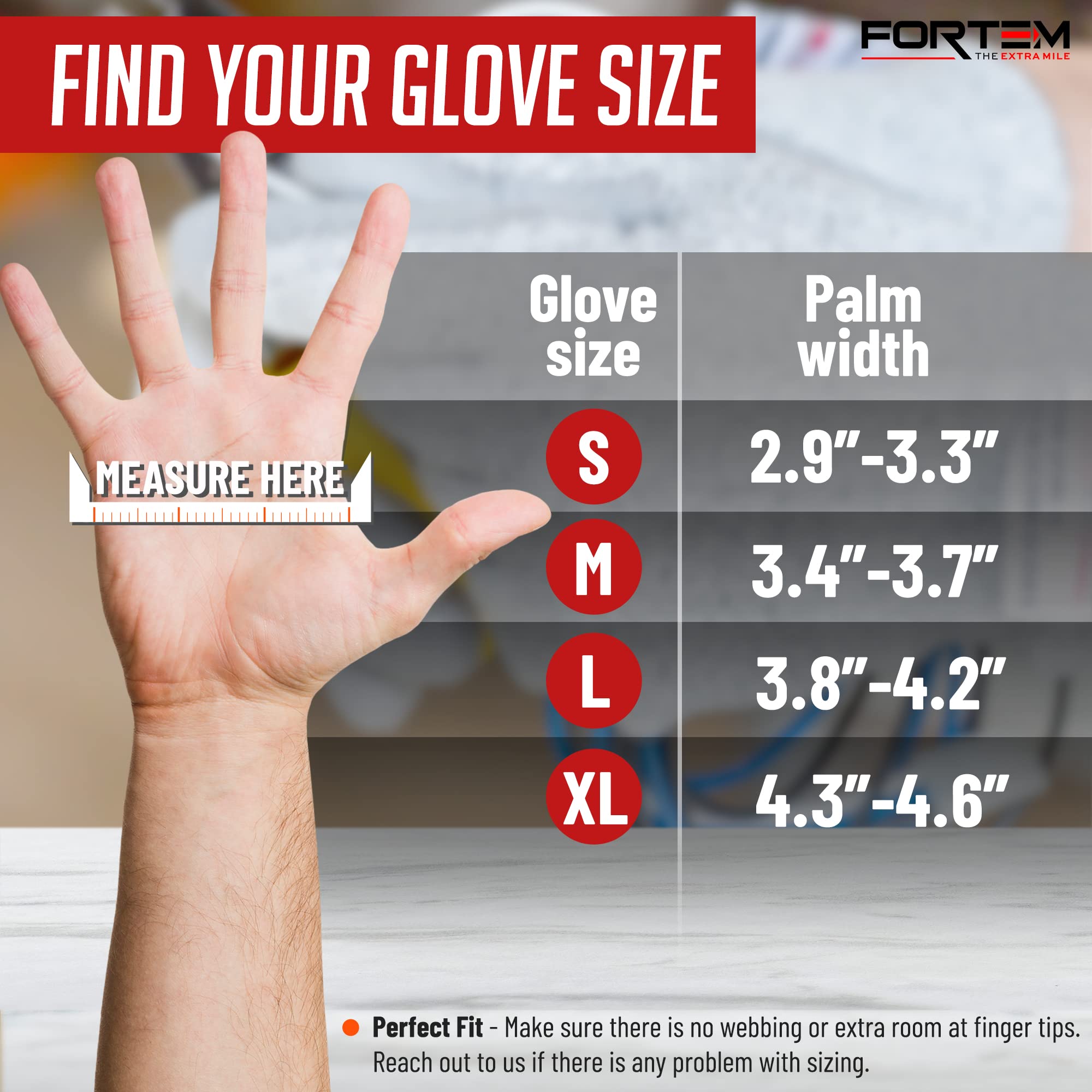 FORTEM Cut Resistant Work Gloves, 4 Gloves, Level 5 Protection, Food Grade, EN388 Certified, Protective, Durable Grip PU Coated Palm (Medium)