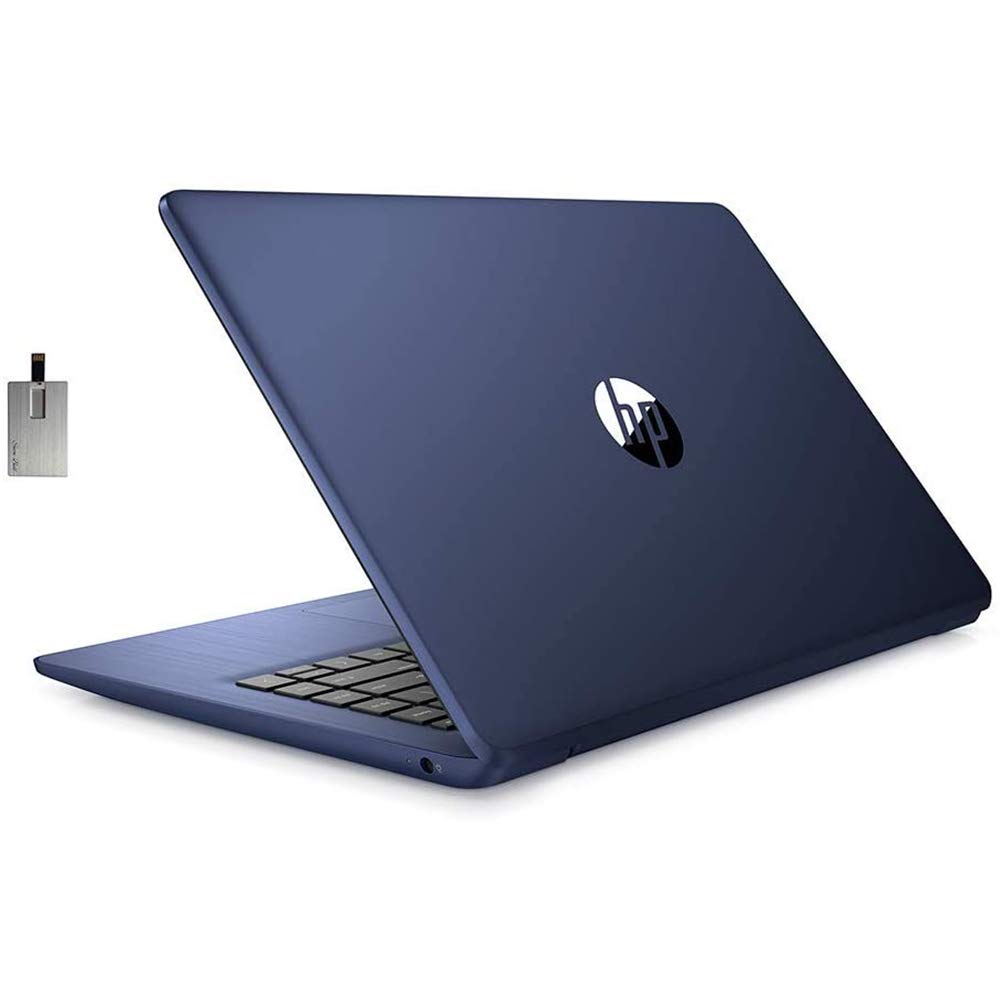 HP 2021 Stream 14" HD SVA Laptop Computer, Intel Celeron N4000 Processor, 4GB RAM, 64GB eMMC Flash Memory, Webcam, 1-Year Office, Intel UHD Graphics 600, Win 10S, Royal Blue, 128GB SnowBell USB Card