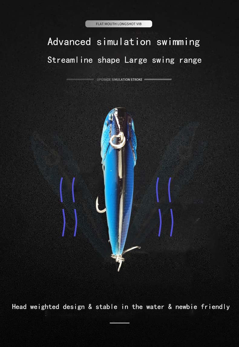 Fishing Lures for Bass, JAZALIC Segmented Hard T-Tail Multi-Joint Lures Slow Sinking Lures for Saltwater Freshwater Trout Salmon Pike Walleye Fishing Lures (A)