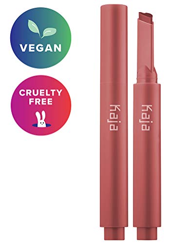 Kaja Lip Gloss - Heart Melter | High-shine, Glossy Finish, Peppy Pink Nude, Moisturize, 05 Hunny Bun, 0.04 Oz
