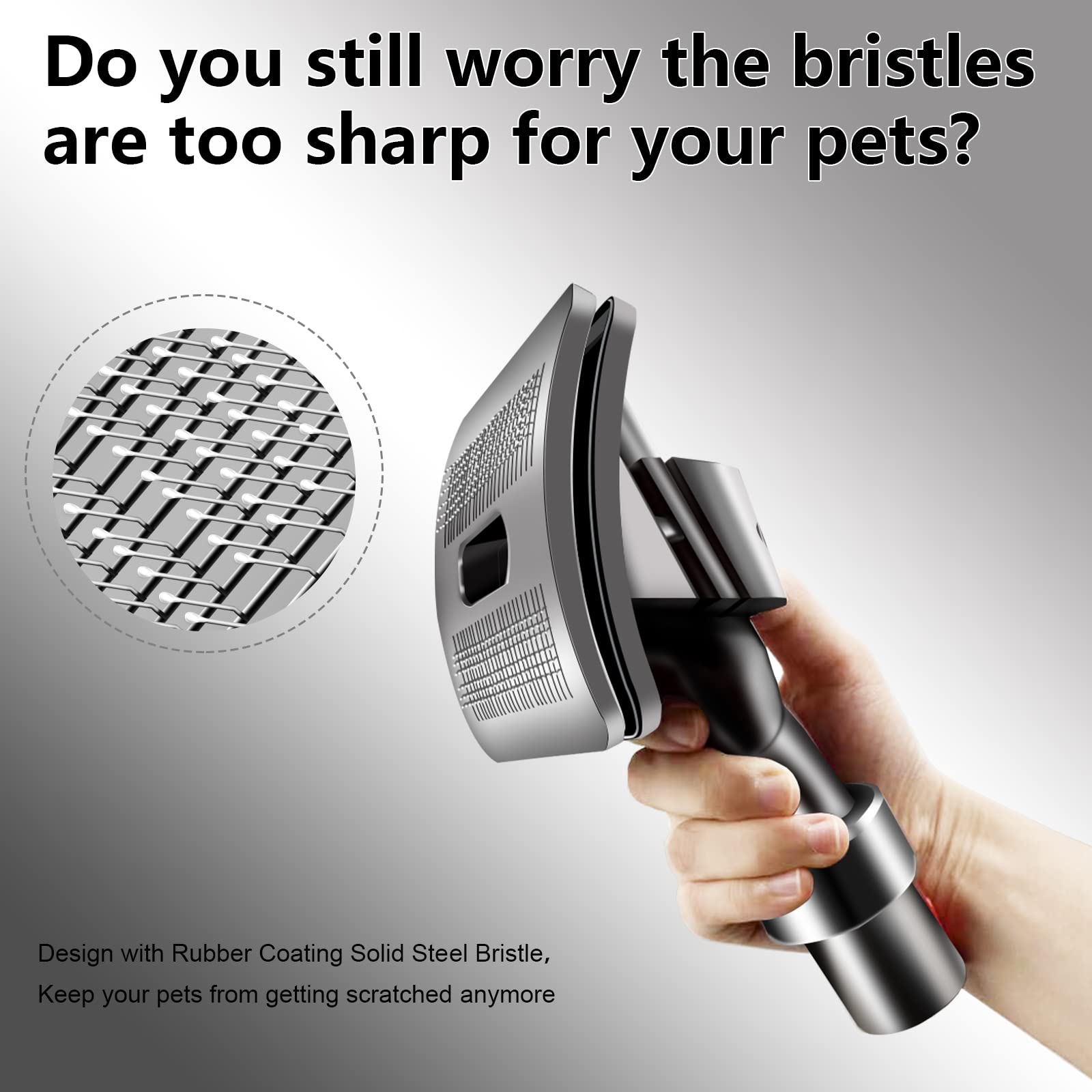 Dog Grooming and Pet Deshedding Vacuum Brush Kit for Dyson V7 V8 V10 V11 V15 Absolute Animal Vacuum Cleaners Grooming Tool Brush Attachment Extention Hose & Trigger Lock (Groom Tool Attachment)