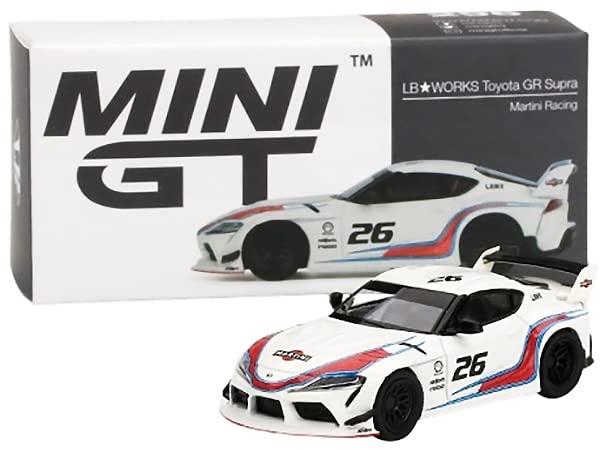 TSM Model GR Supra LB Works 26 White Martini Racing Limited Edition to 3600 Pieces Worldwide 1/64 Diecast Model Car by True
