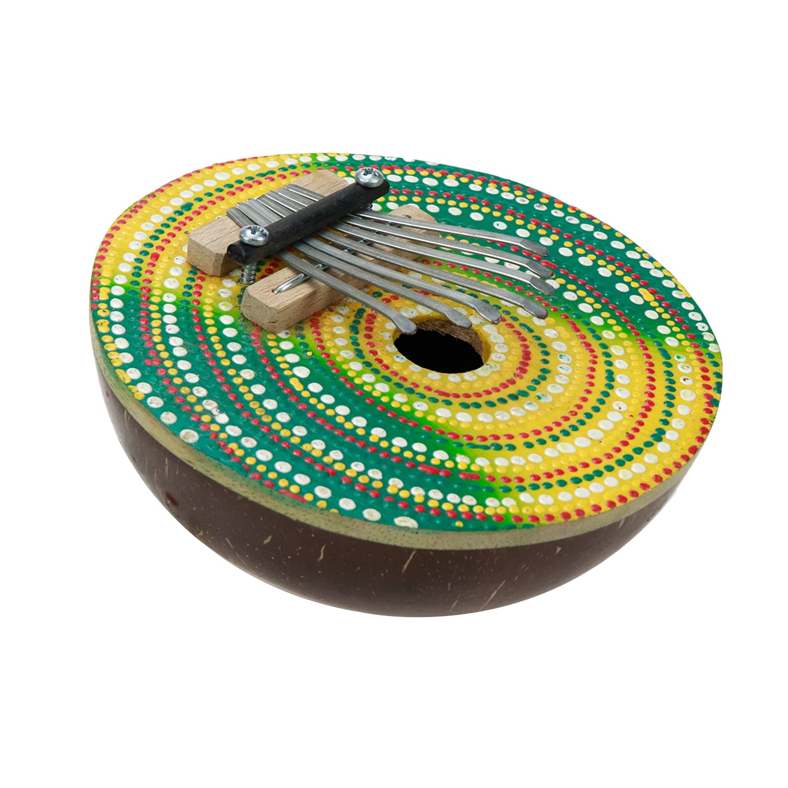 HEVSTIL 7 Key Thumb Piano Professional Tuneable Coconut Shell Thumb Piano Portable Musical Percussion Instrument
