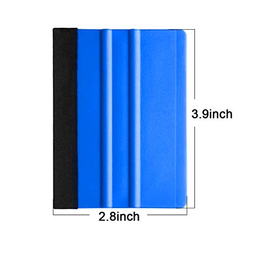 Vankcp 12 Pcs Car Felt Edge Squeegee Kits 4 Inch Squeegee Vinyl Scraper Tool Plastic Car Washing Windshield Squeegees for Window Tint,Car Vinyl Wrap,Decal Sticker Installation, Wallpaper (12 Pieces)