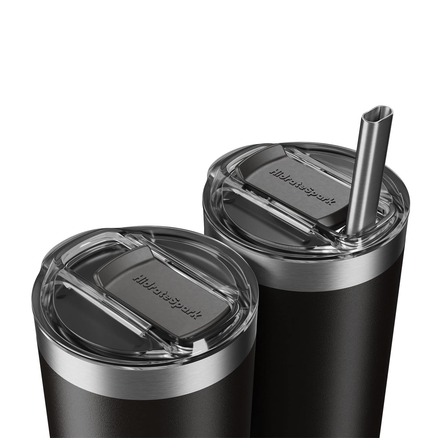 Hidrate Spark PRO Smart Tumbler β Insulated Stainless Steel β Tracks Water Intake with Bluetooth, LED Glow Reminder When You Need to Drink β 20oz, Black
