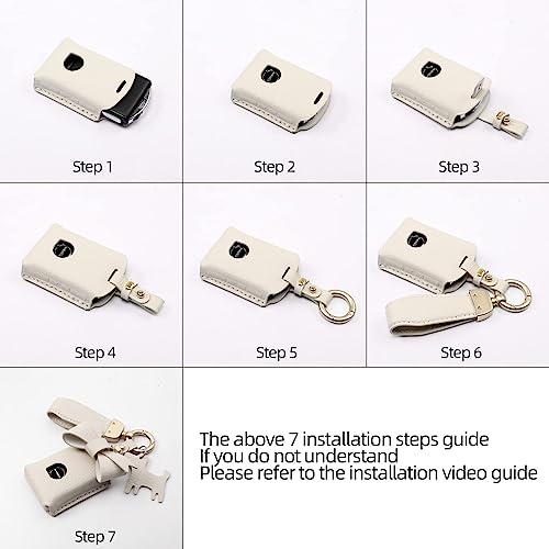 TAIKOO Smart Key Fob Cover Case for Volvo XC90 XC60 XC40 S60 S90 V60 T5 T6 T8 Car Key Case Cover Accessories (Intelligent keys [White])