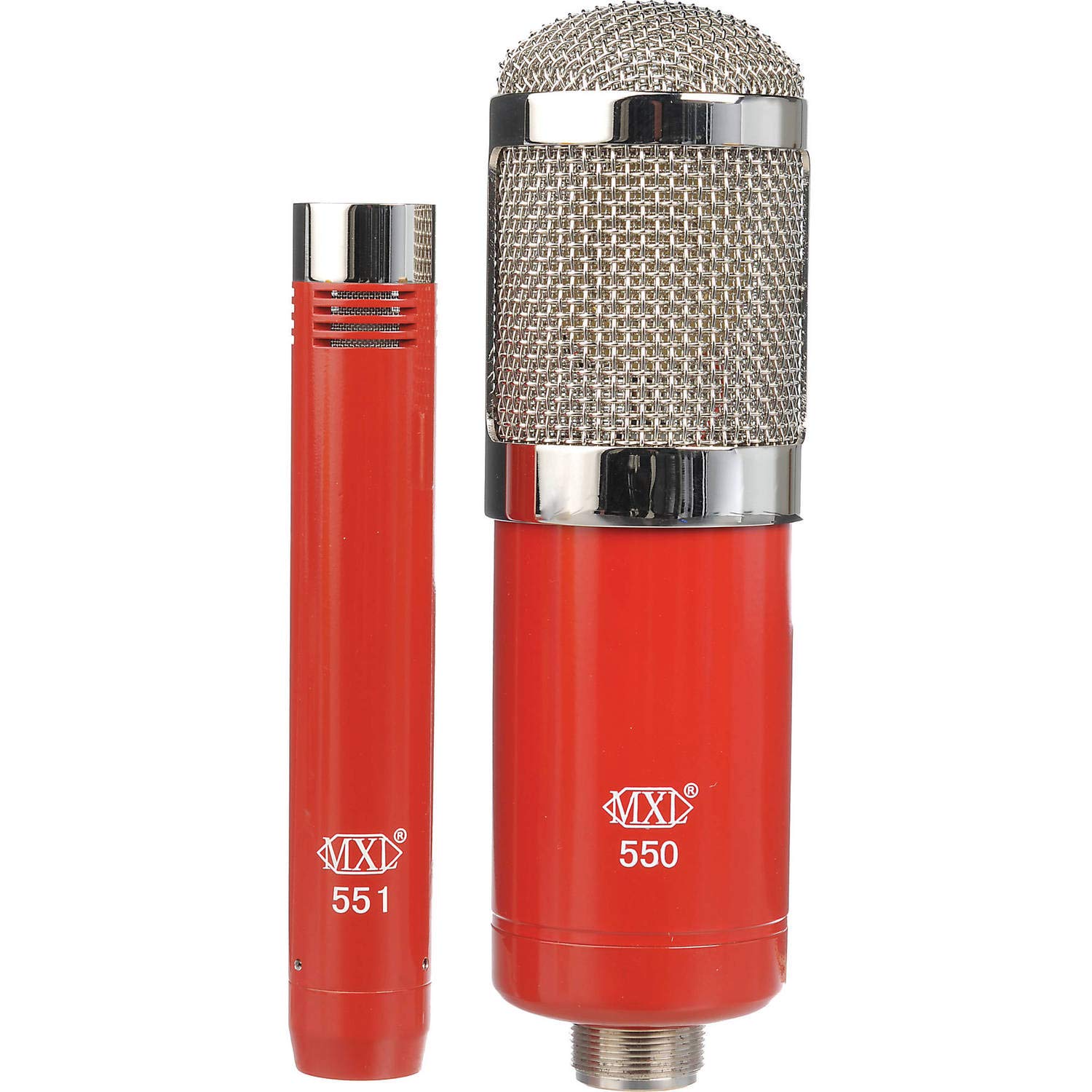 Focusrite Scarlett 2i2 3rd Gen 2-in, 2-out USB Audio Interface with MXL 550/551 Mic Ensemble (Red), Headphones, Pop Filter, Headphone Holder, Mic Stand & 2x XLR Cable Bundle