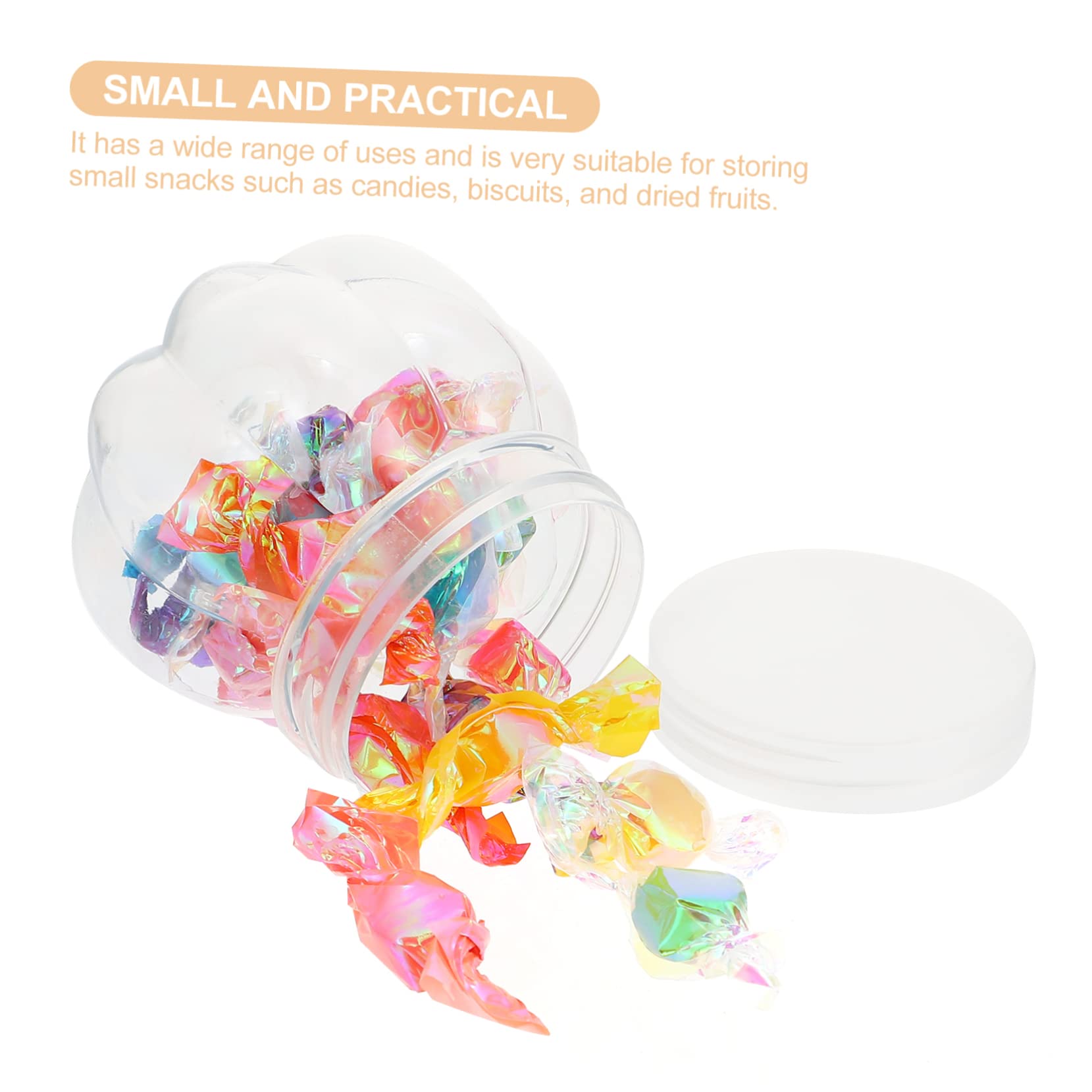 DOITOOL 12pcs Pet Pumpkin Jar Airtight Glass Jars NavideƱos Clear Container Halloween Bakery Boxes Loose Tea Canister Christmas Candy Jar Candy Container Packing Jar Candy Jars