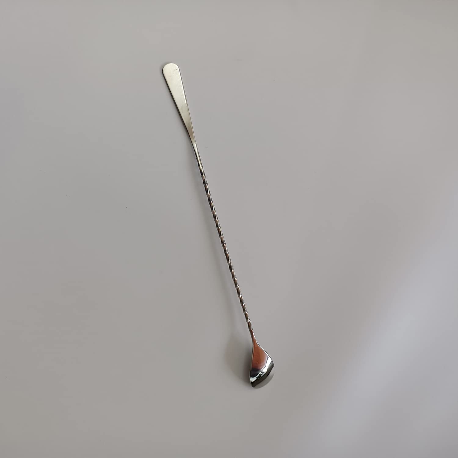 Hfun-Mixing spoons, Stainless Steel Mixing Spoons, Spiral Pattern Bar Cocktail Shaker Spoon