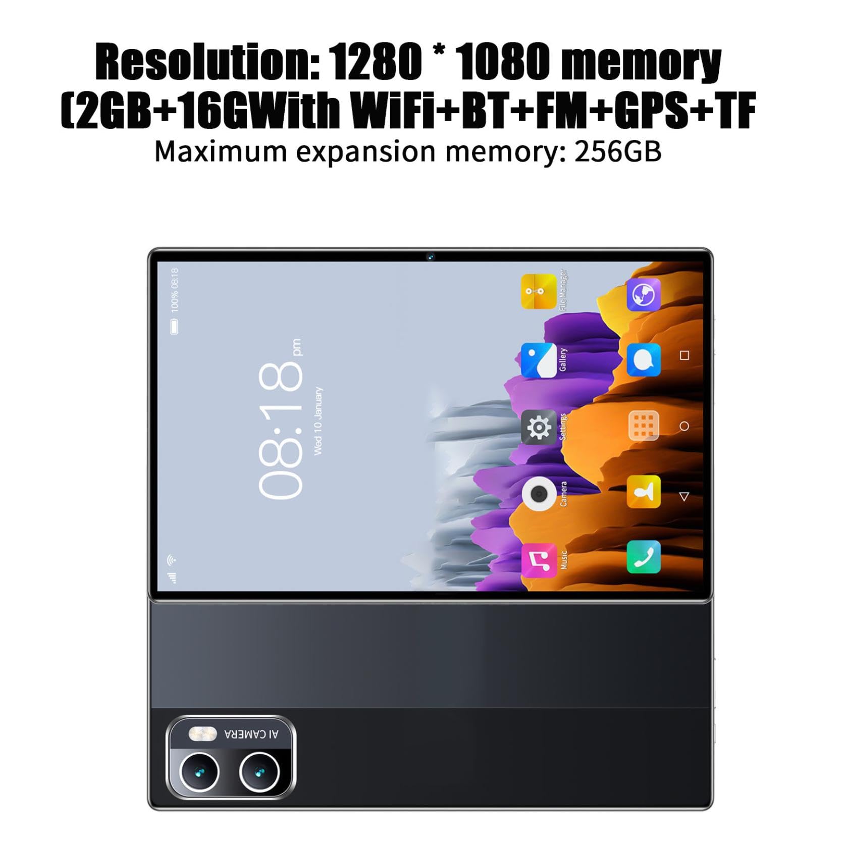 High Configuration 2+16G All Netcom 10.1-inch Android Tablet Computer 10 Core IPS High-Definition Ultra-Thin WiFi Bluetooth Voice Call Game Office Tablet