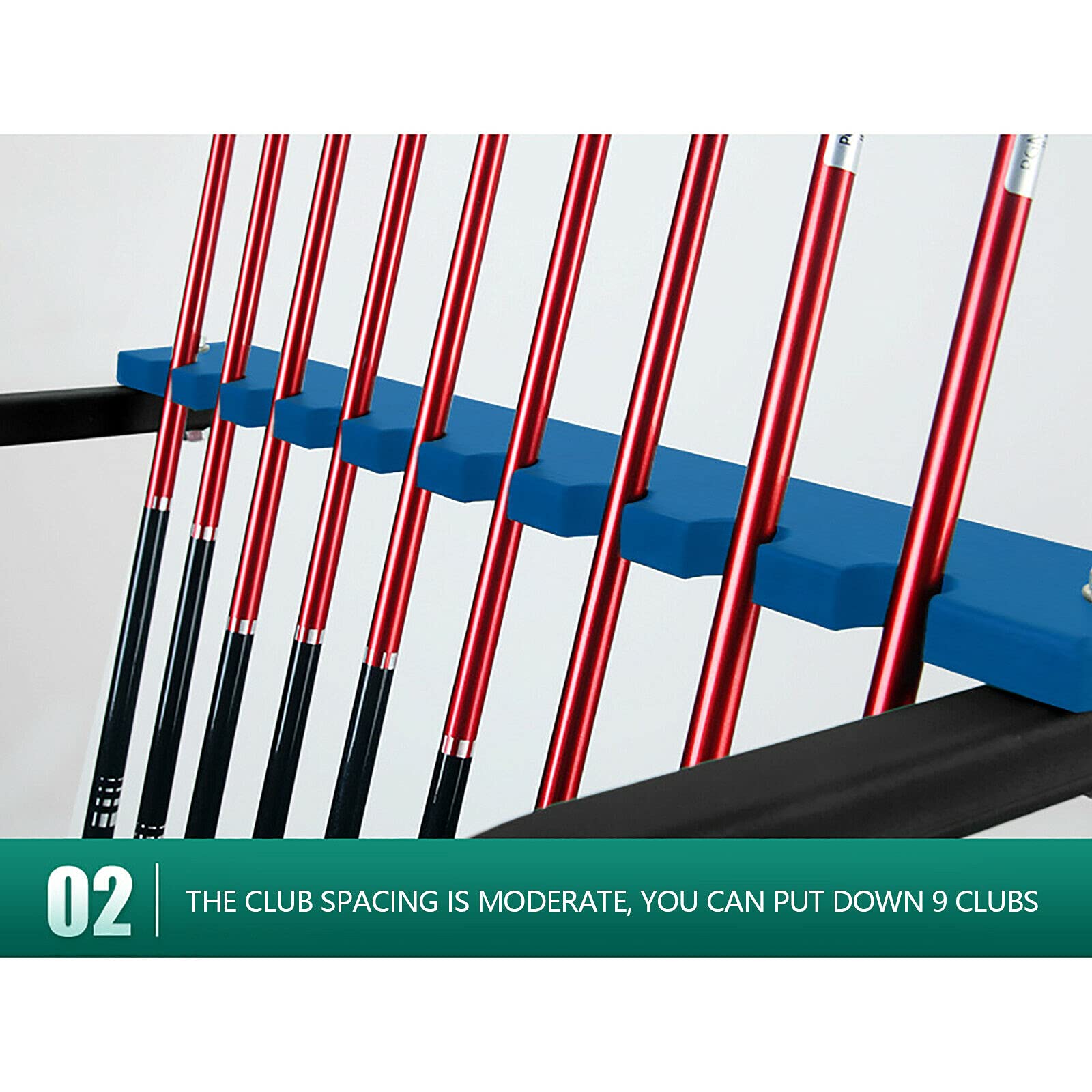 Golf Putter Stand, Heavy Duty Golf Club Organizer Rack, 9 Putters Organizer Holder, Golf Club Organizers, Golf Club Display Golf Putter Rack (US Stock)