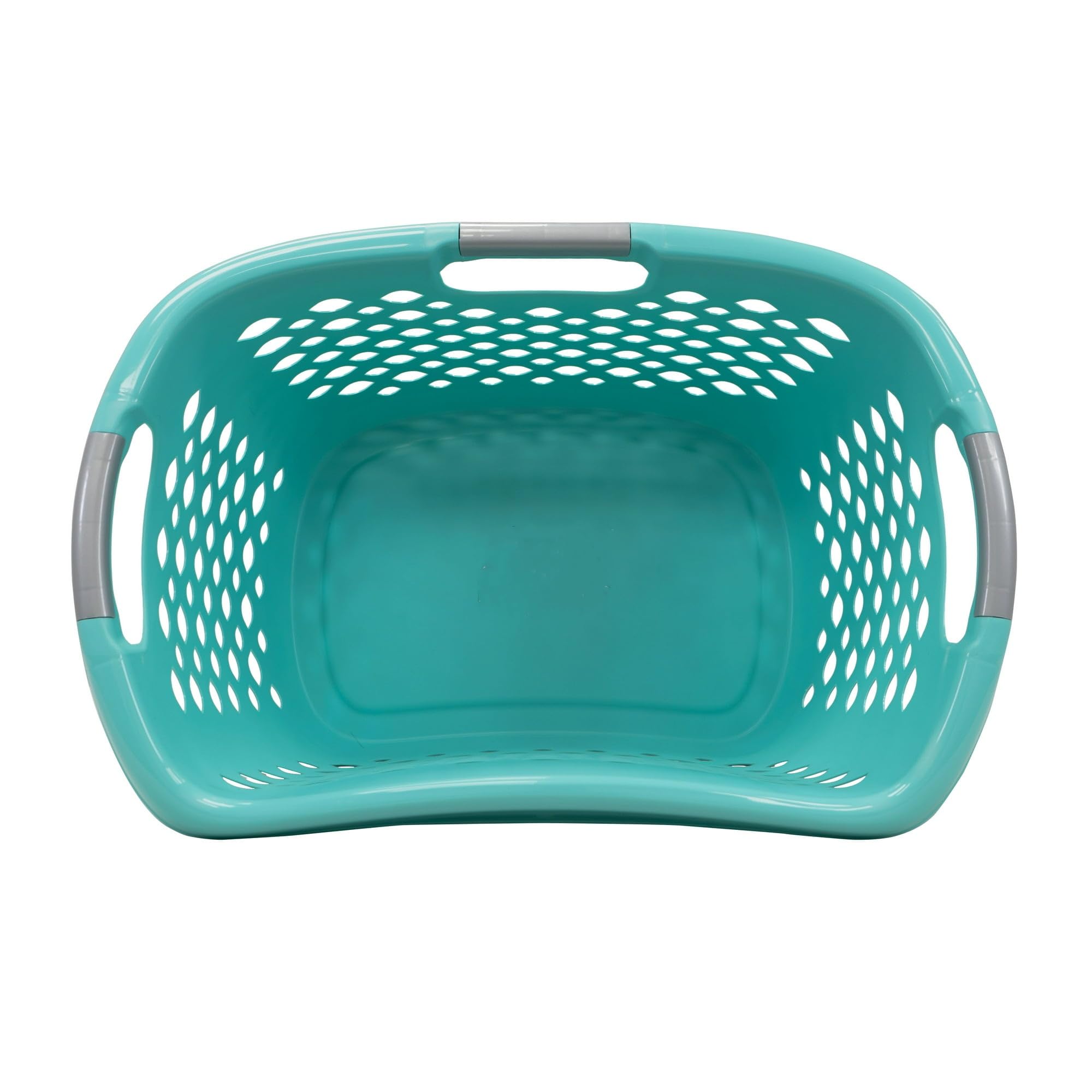 Nsngxus 1.8 Bushel Hip Grip Plastic Laundry Basket, Teal, Adult/Tween