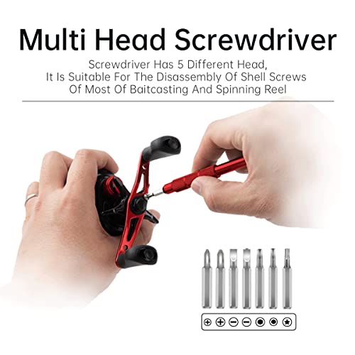 Kingdom Tools for Reel Maintenance 10pcs Bearing Tool for Spinning Reel Repair Kit for Baitcasting Reel Lightweight Use Tools