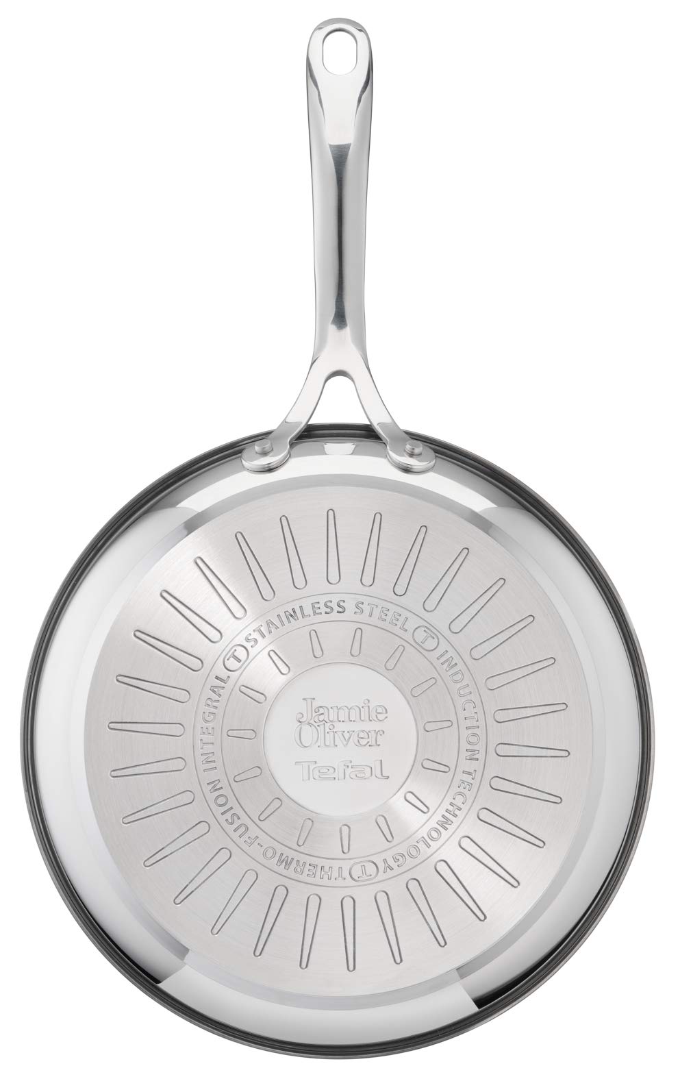 Tefal Cook's Direct Frying Pan, 24cm, Jamie Oliver, Stainless Steel