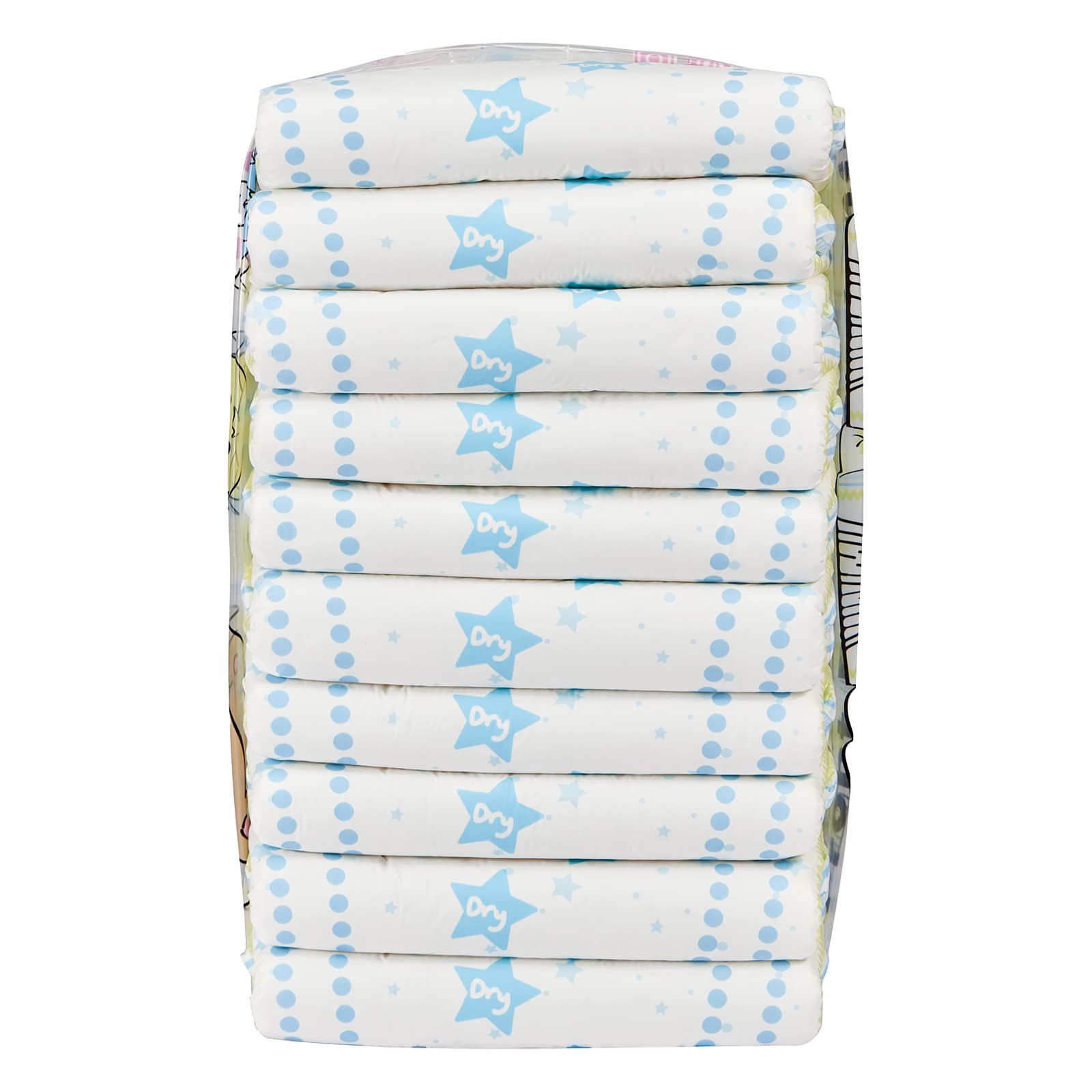 Littleforbig Printed Adult Brief Diapers 10 Pieces - Astro Babies (Medium 28"-38")