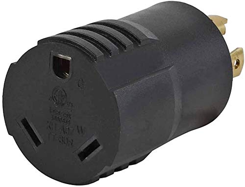 Fullsky FD-003 Male NEMA L14-30P Locking Plug 4 Prong to Female TT-30R 30Amp RV Adapter Output 125V