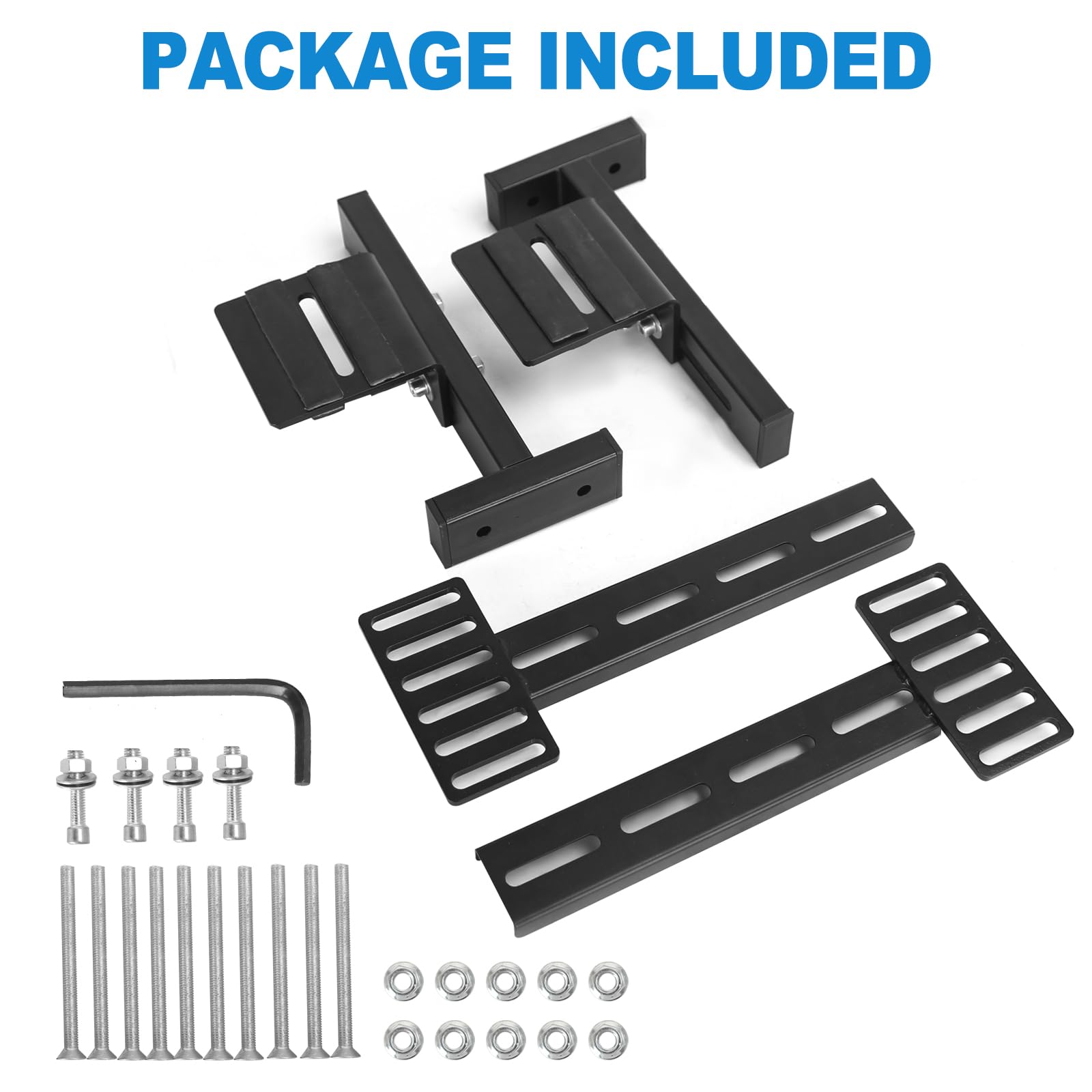Sidasu Adjustable Headboard Brackets, Headboard Brackets for Metal Bed Frame Black Bed Headboard Wall Mounting Brackets Headboard Kit for Adjustable Bed