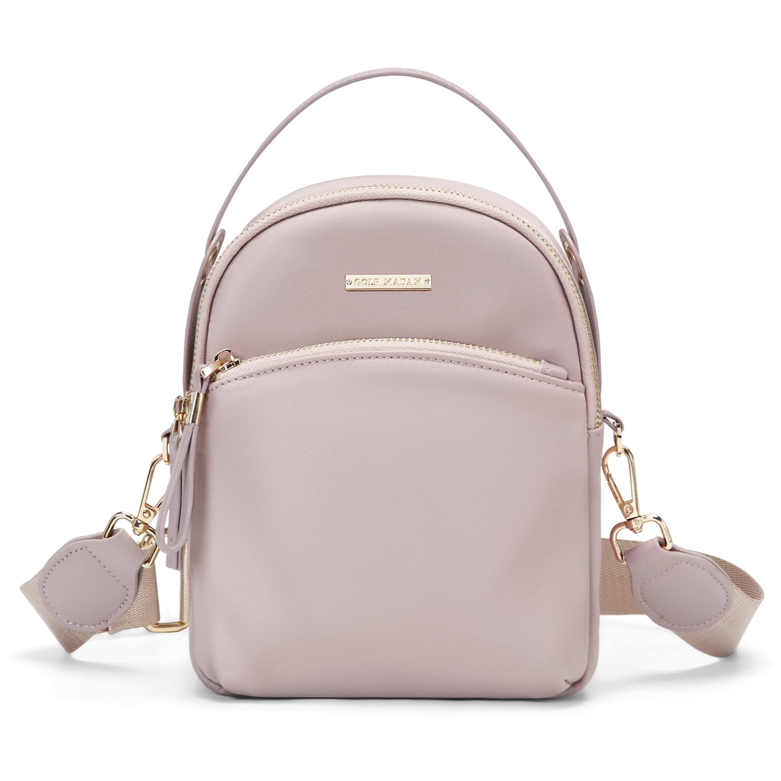 GOLF SUPAGS Crossbody Bag Purse with Top- Handle Adjustable Strap Roomy Shoulder Bags for Women (Pink)