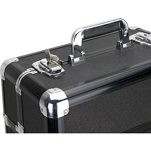 Ver Beauty 4-Tiers Extendable Trays Art Craft Supplies Storage Portable Box Tool Case Organizer Travel Dividers-VP006, Black Glitter