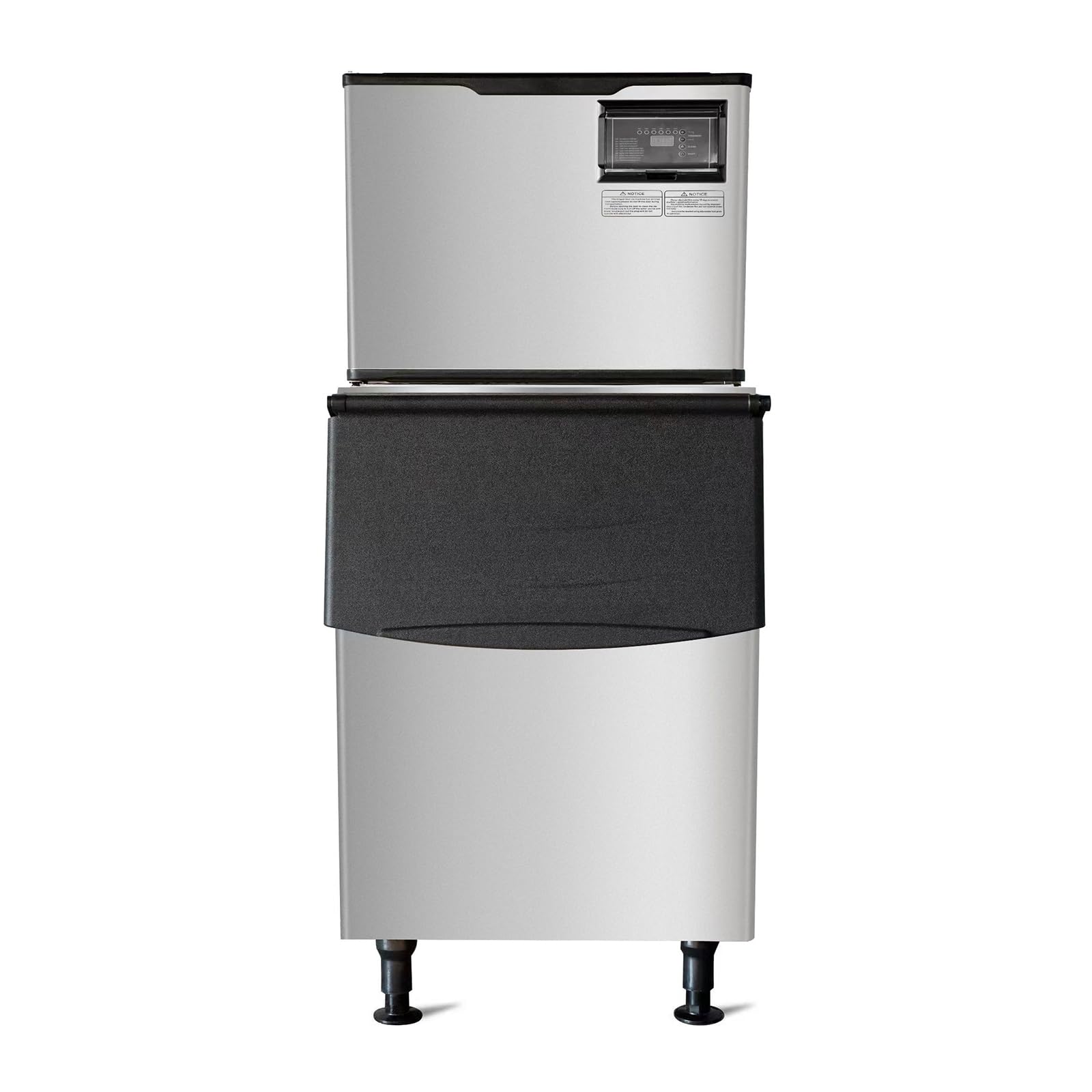Westlake Commercial Ice Maker Machine Stainless Steel Full Cube NSF Certificated 500 lbs/24H Ice with 375lbs Storage Ice Maker Machine Capacity-Ideal for Coffee Shops, Hotels, Bars, Restaurants