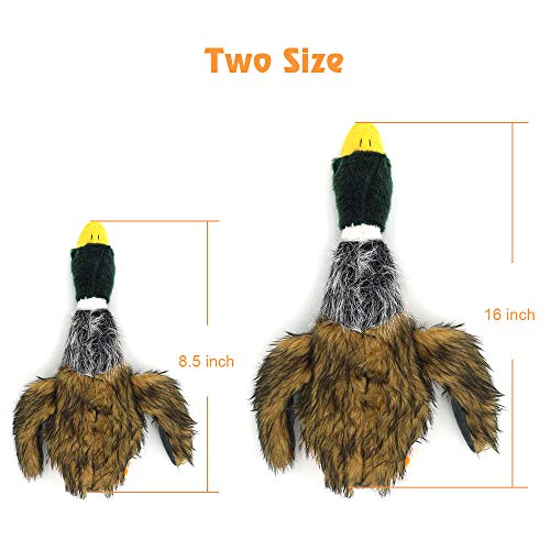 SUNKYPUP Plush Mallard Duck Dog Toy, Squeaky Dog Toy, Plush Dog Chew Toy for Small Medium Dogs, 8-Inch