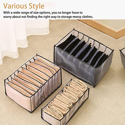 OHEMDI 2 Pack 11 Grids Wardrobe Clothes Organizer and Storage for Underwear and Socks (2 pcs - 11 Grids (Socks))