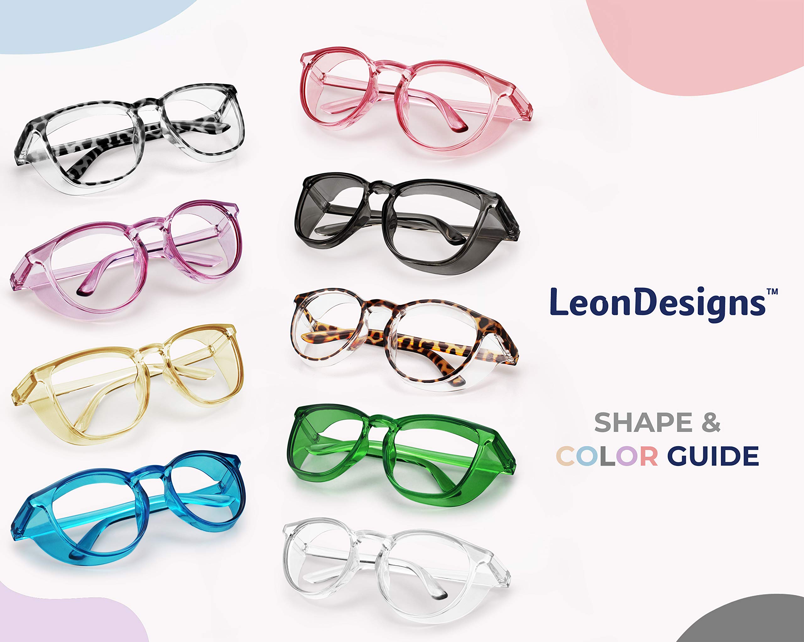 LeonDesigns Safety Glasses Anti-Fog Goggles Z87.1 Blue Light Blocking Anti-Dust UV Protection Glasses For Men Women