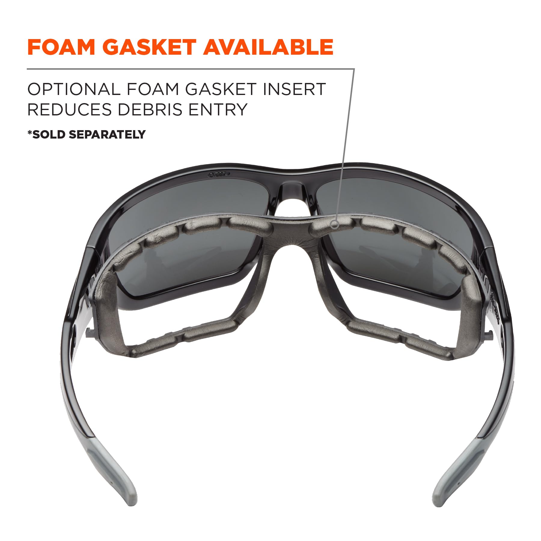 Ergodyne Skullerz Baldr Safety Glasses- Black Frame, Yellow Lens