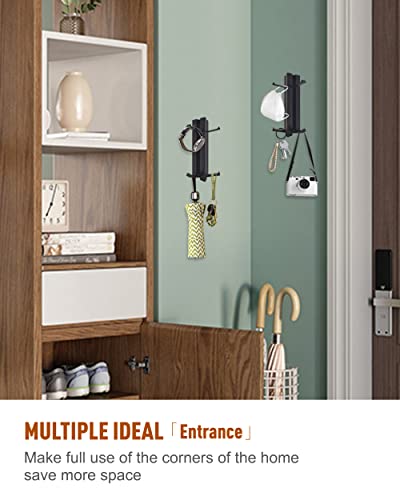 Waterproof Towel Robe Coat Holder for Wall，Foldable Black Towel Hooks，coat rack，Free Perforated，Bathroom Hooks，Black Wall Hooks，Bathroom Towel Holder，adhesive robe hooks for wall，for Bathroom，Kitchen