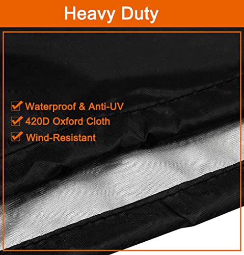 Oslimea Treadmill Cover Waterproof, Sunscreen Treadmill Cover for Indoor & Outdoor, Dust-Proof Sports Running Machine Protective Cover with Drawstring, Black (78''L x 37''D x 59''H, Non-Folding)