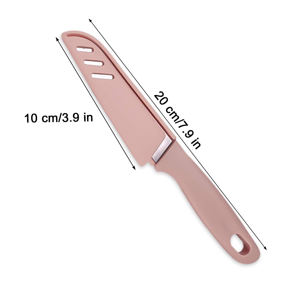 Paring Knife, New Sharp and Durable Fruit Knife with Protective Cover, Suitable for Most Types of Vegetables, Fruits and Meat,6 Pieces (pink, Blue, Green,black,yellow,red)