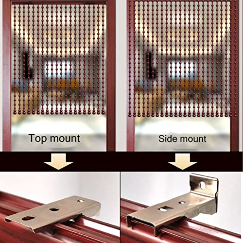 LEOSXA Bamboo Beaded Curtain Natural,String Bead Curtain Fly Screen Doors Cutain,Doorway Curtain Room Divider,Hanging Beads Blind Screen Curtain,for Partition Room,Customizable (100 stran