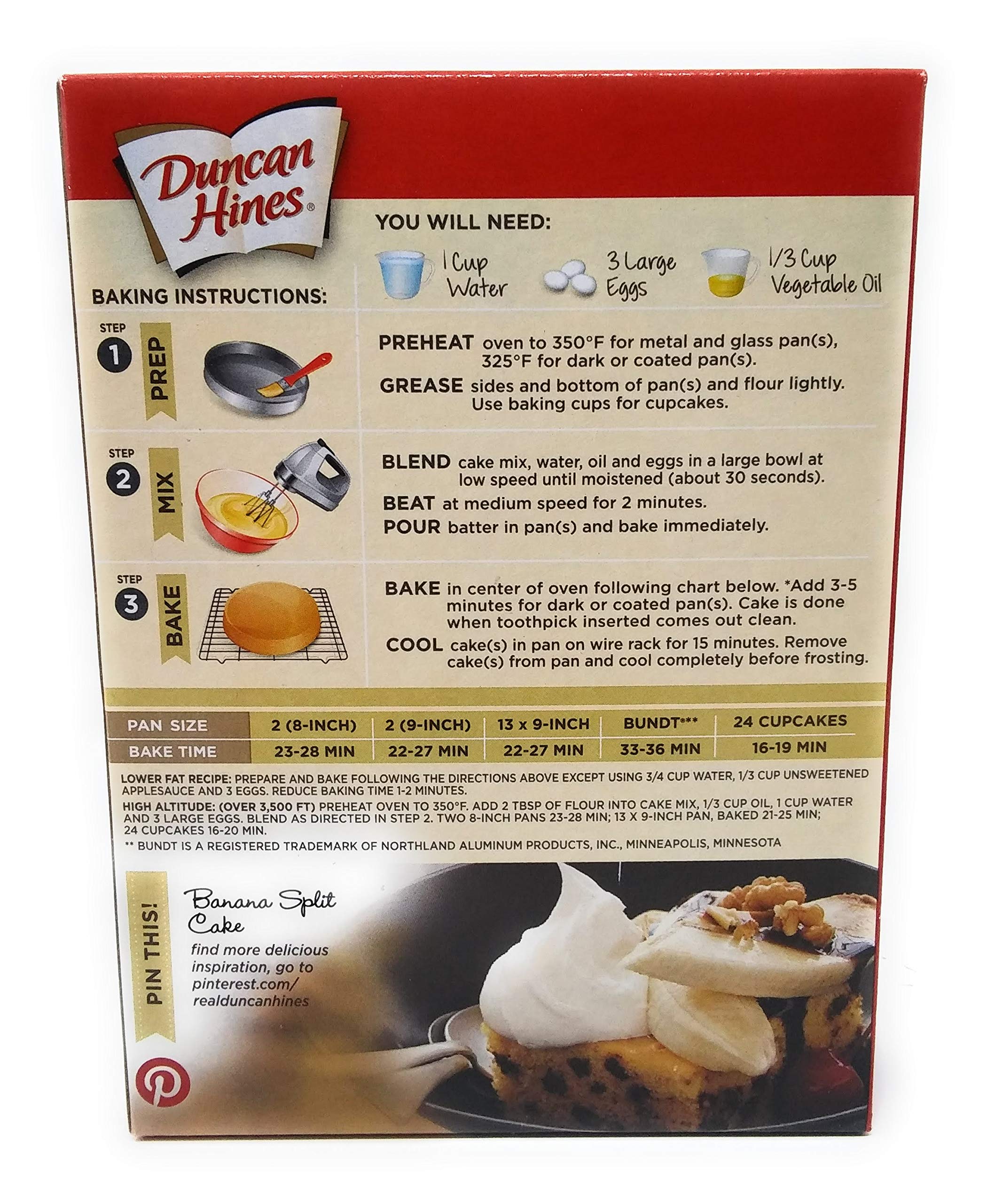 Duncan Hines Signature Cake Mix Banana Supreme 16.5oz (Pack of 3) by Duncan Hines Signature