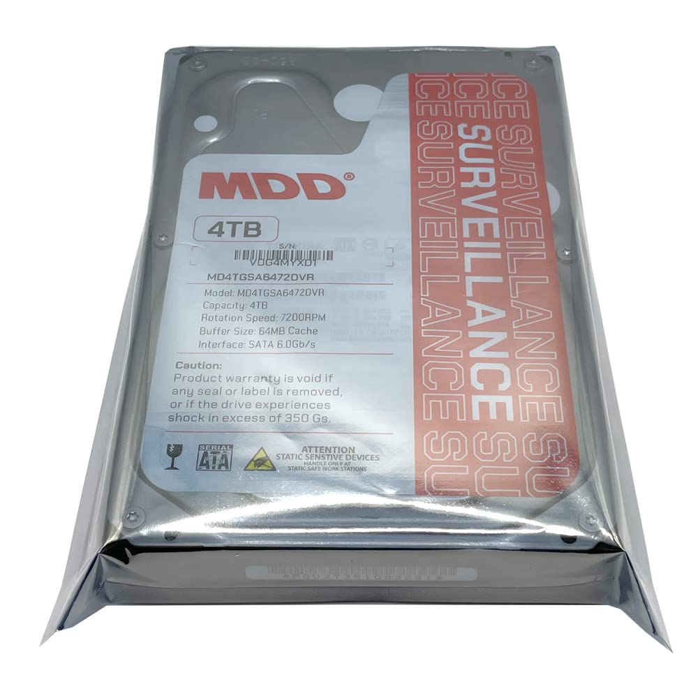 MDD (MDD4TSATA6472DVR) 4TB 7200RPM 64MB Cache SATA 6.0Gb/s 3.5inch Internal Surveillance Hard Drive (Renewed)