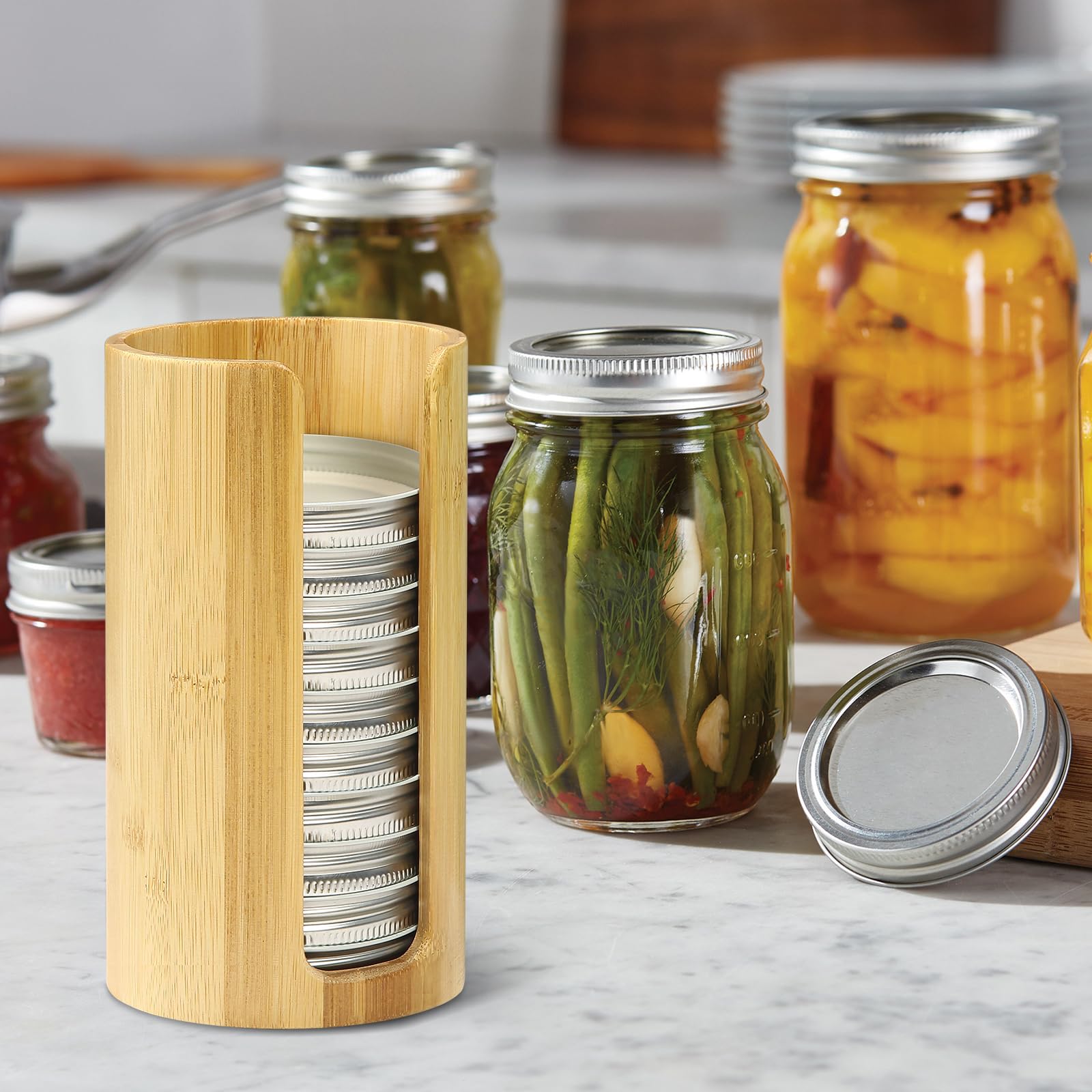 PZHZ Mason Jar Lid Organizer Suitable for Canning Lids、Ball Mason Jar Lids Plastic Mason Jar Lids 2PCS(WIDE®ULAR