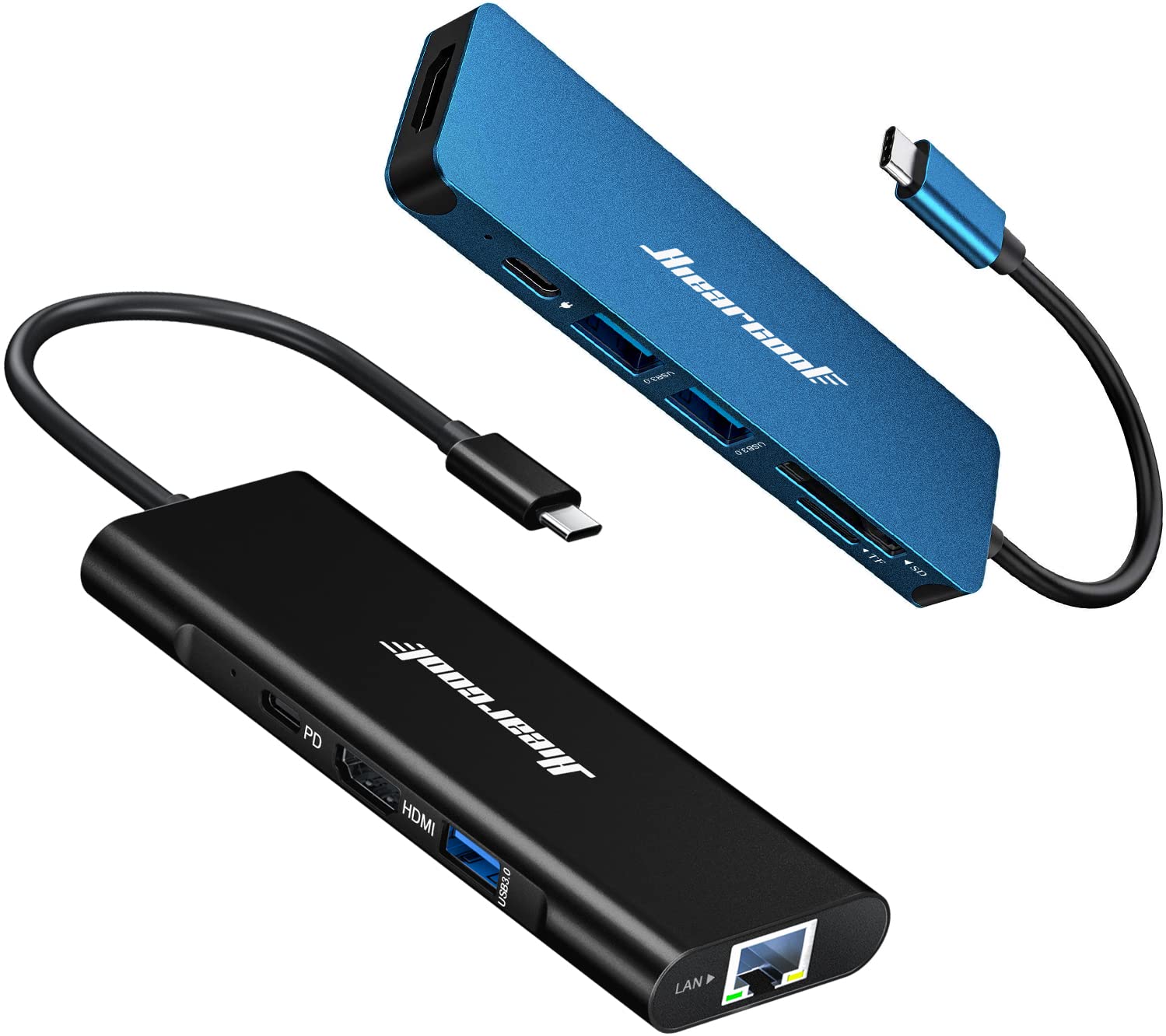 Hiearcool USB C Hub, Adapter USB C Dongle for MacBook Pro, 7 in 1 USB C to HDMI Adapter, USB C Hub,Adapter USB C Dongle for MacBook Pro, 7 in 1 USB C to HDMI Multi-port Adapter Docking Station