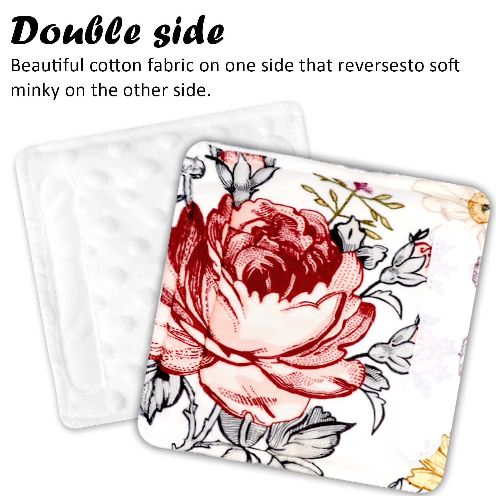 HNHUAMING Baby Car Seat Strap Covers Shoulder Pads for Baby Kid, Super Soft Infant Carseat Belt Covers for All Car Seat Stroller, Floral
