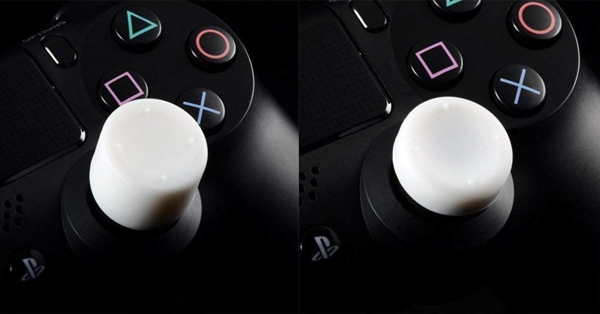 for PS5, PS4, PS3, Switch Pro, Xbox one, Xbox 360, Wii U, PS2 Controller Analog Stick Thumbsticks Joystick Cap Rubber Cover Silicone Thumb Grip Cap Joystick Thumbstick Replacement (Pack of 8 White)