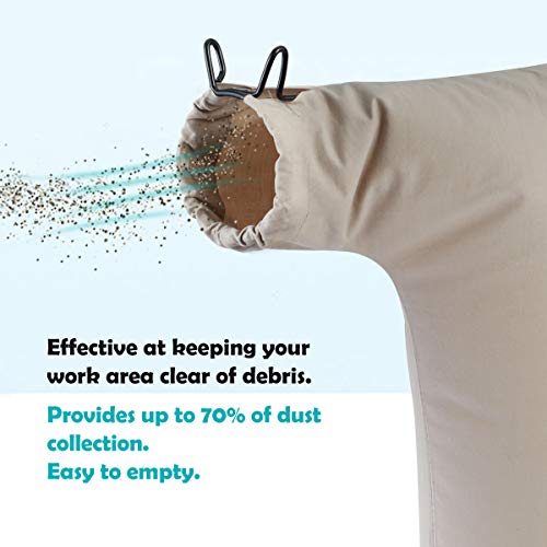 LANMU Table Saw Dust Collector Bag Compatible with Bosch/Dewalt/Ryobi/Craftsman/RIGID/Delta/Porter Cable/Makita/Metabo/Kobalt/Skilsaw 10" Tablesaws with 2.5" Dust Port