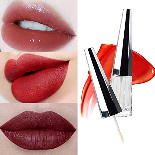 Healthcom 6 Pcs 7ML Clear Lip Gloss Tubes with Heart Brush Diamond Empty Lip Balm Container Lipstick Tube with Silver Lid DIY Refillable Bottles Makeup Sample Bottle Cosmetic Travel Gloss Containers