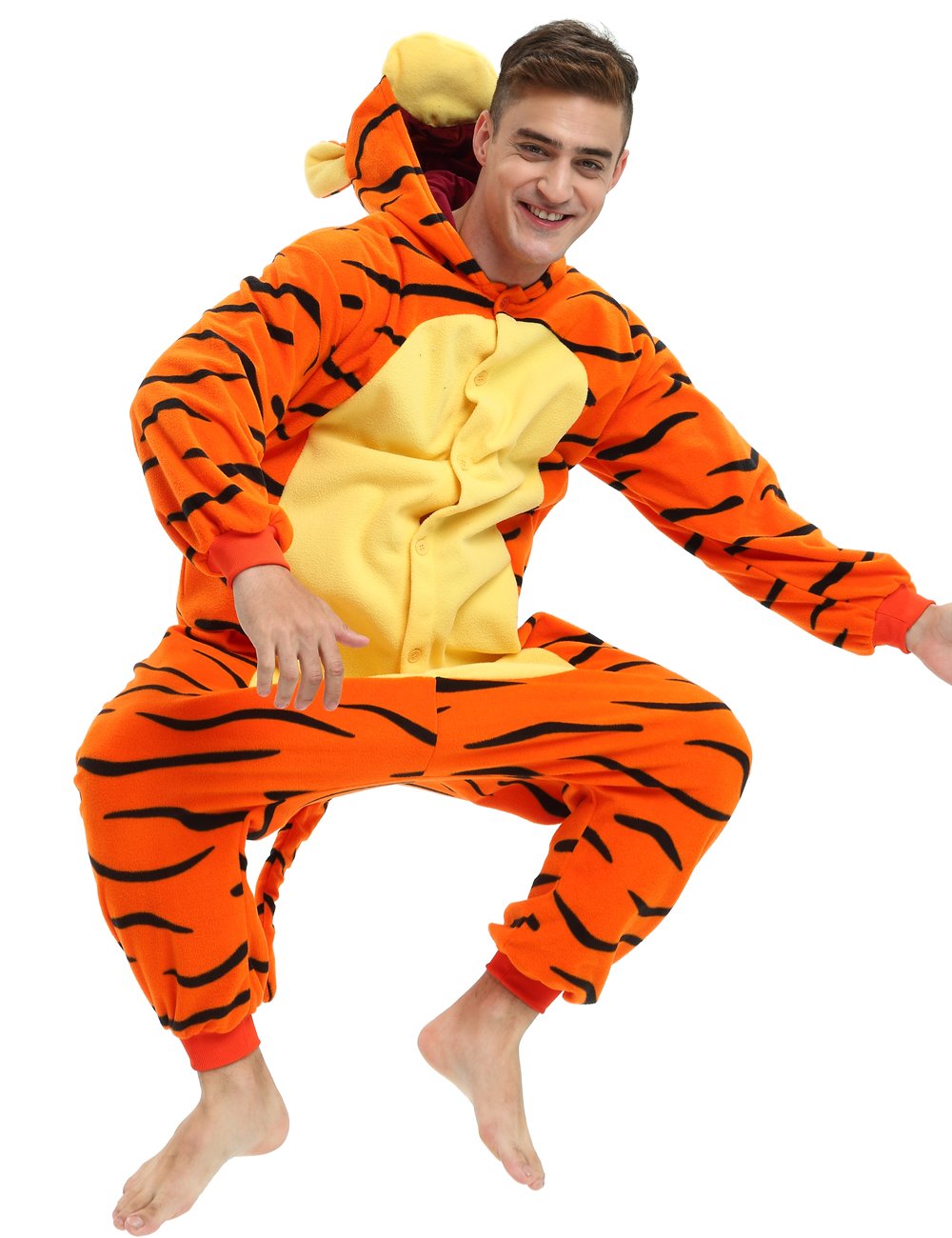 ES UNICO Tigger Onesie for Adult Men Women. Tigger Costume (S)