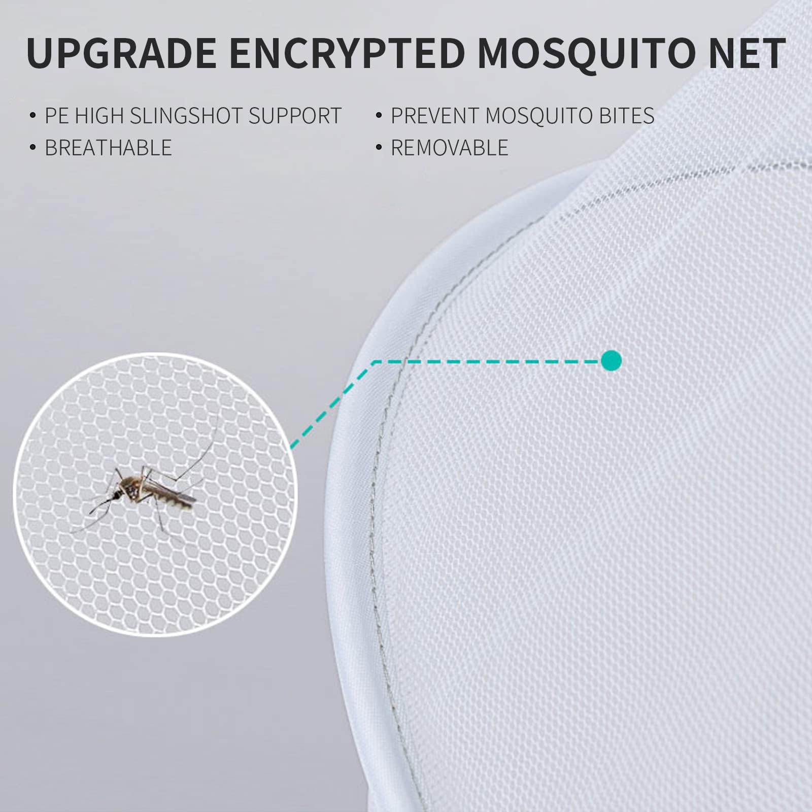 DUOMI Mosquito Net for Stroller,Encrypted Stroller Mosquito Net Full Cover with Double Zipper, Breathable & Foldable Netting for Baby Stroller Mosquito Net