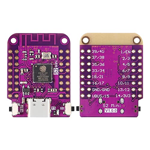 MAKIVI 4Pcs ESP32 S2 Mini V1.0.0 WiFi IOT Board Based S2 Mini Development Board ESP32-S2FN4R2 ESP32-S2 4MB Flash 2MB PSRAM MicroPython