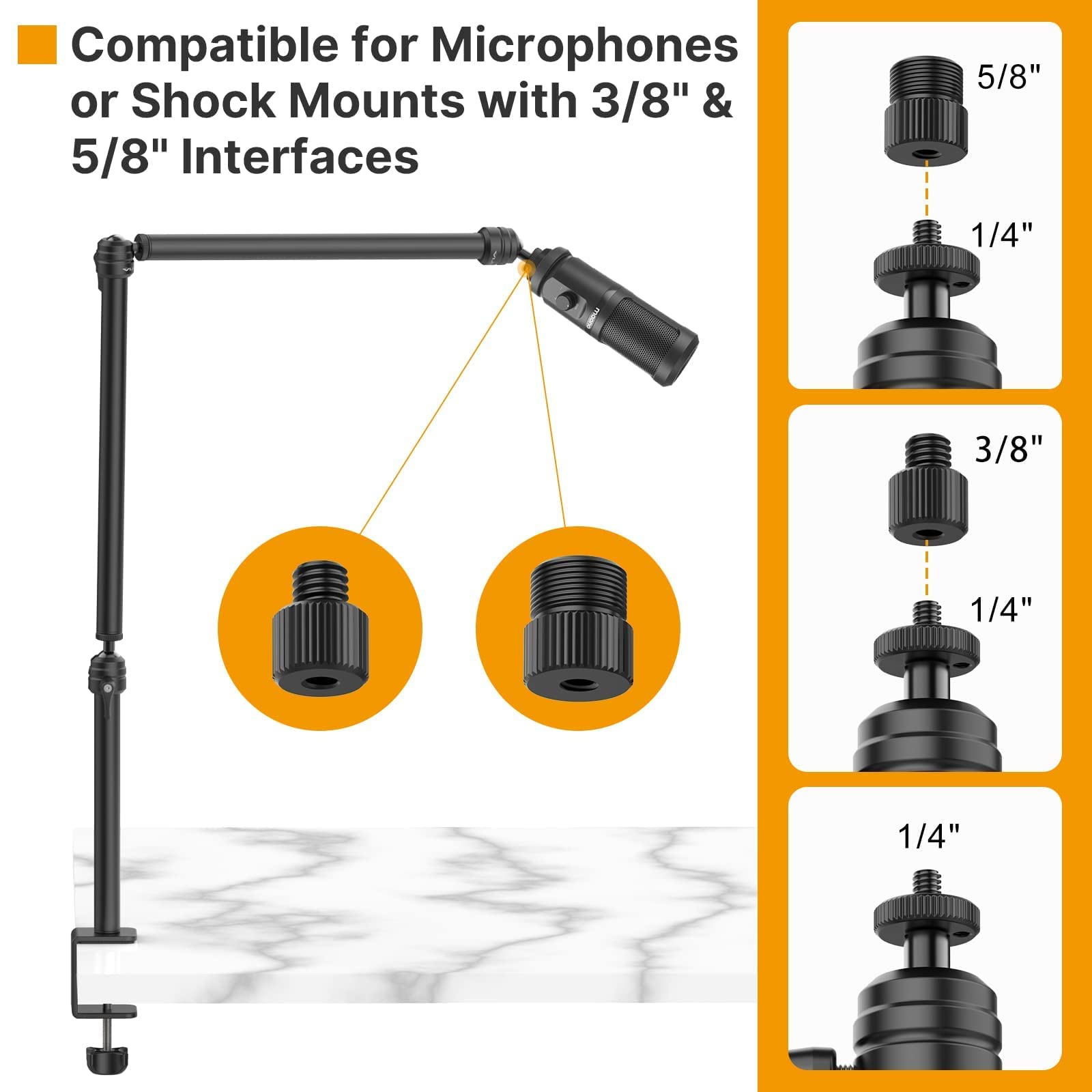 VIJIM LS03 Camera Desk Mount + VIJIM LS08 Overhead Camera Desk Mount
