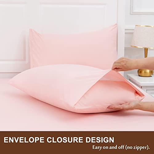 Overket King Sheet Set Ultra Soft King Bed Sheets 1800 Series Luxury Cooling Sheets-100% Microfiber-Breathable-Wrinkle Free - King Size Rose-6PC