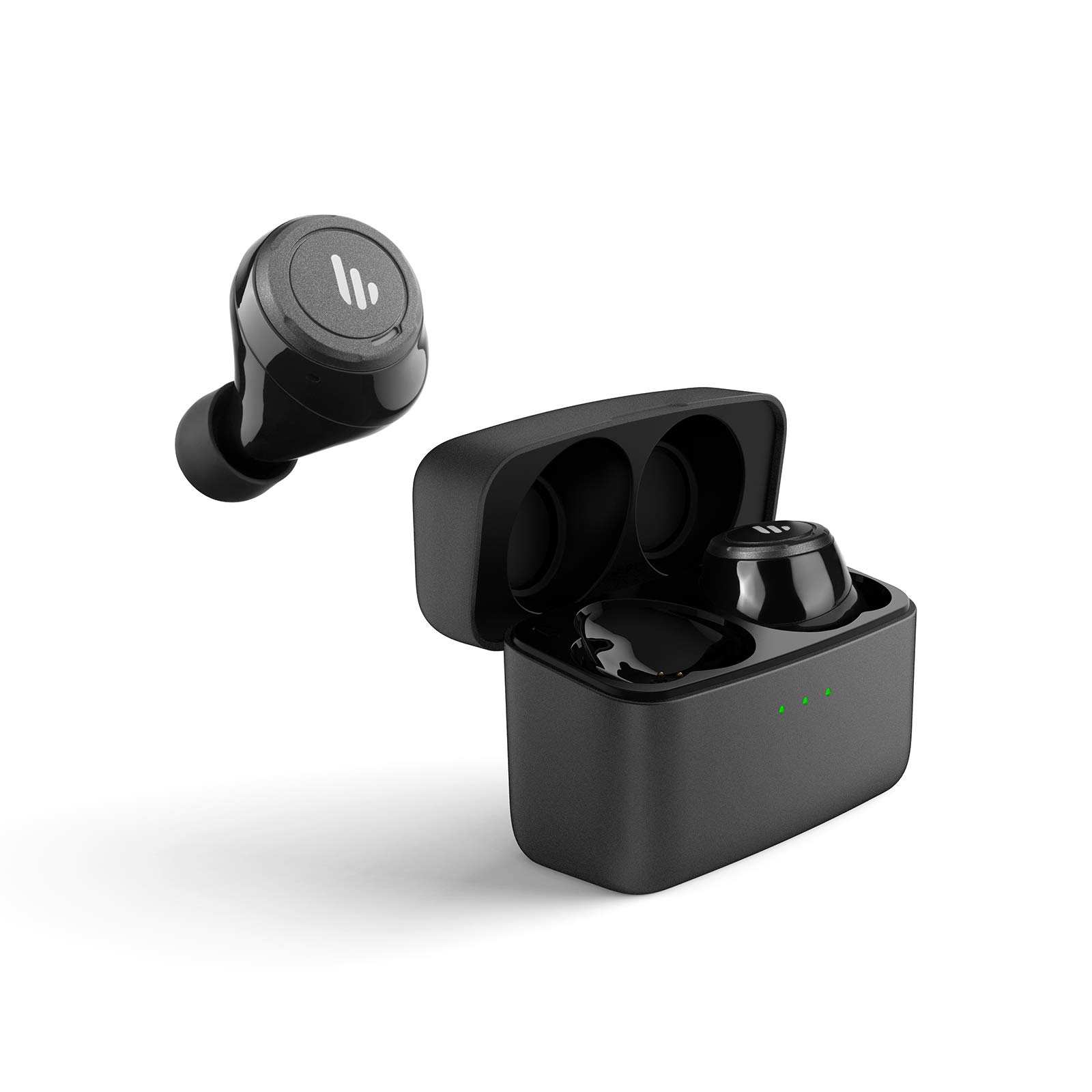Edifier TWS5 True Wireless Earbuds - Up to 32 Hour Battery Life with Mic and Charging Case, Bluetooth v5.0 aptX, IPX5 Splash & Sweatproof, Easy Pairing - Black