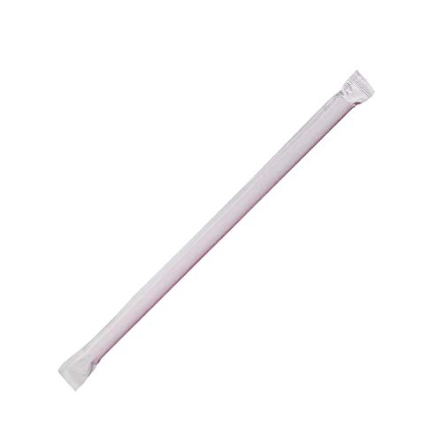 Karat C9130 (Red) 7.75" Giant Straws (8mm Diameter), Paper-Wrapped, Red (Case of 7500)